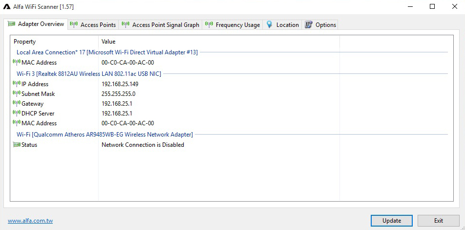 ALFA WiFi Scanner – ALFA Network Inc.